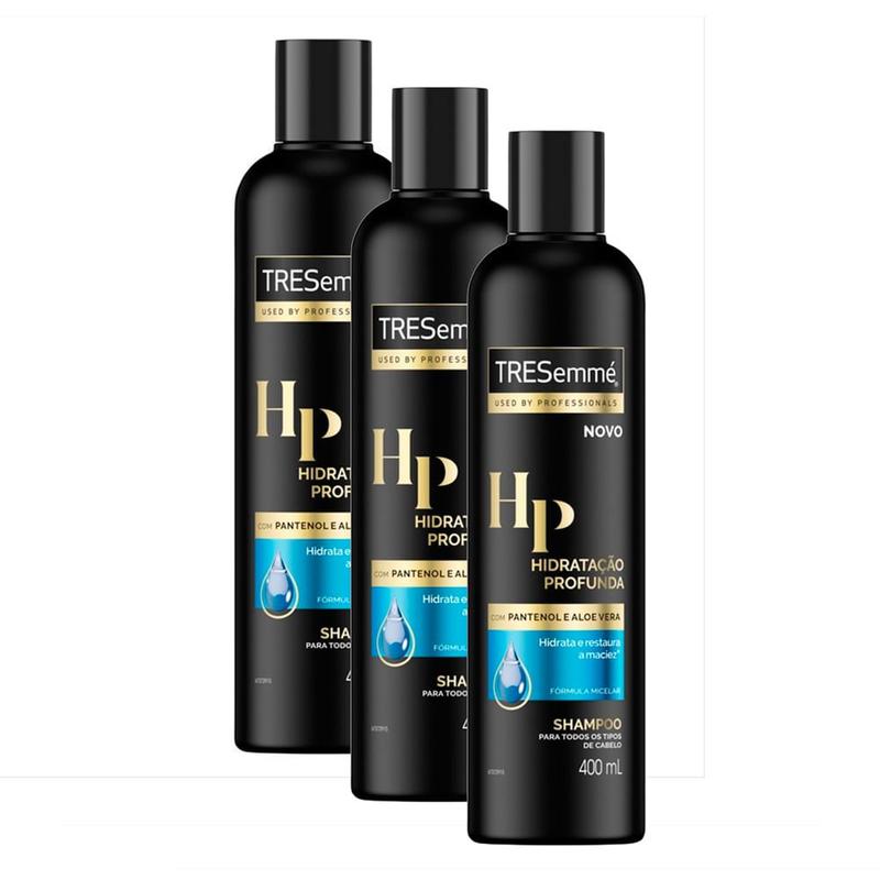 Shampoo TRESemmé Hidratação Profunda 400ml Kit com três unidades ...