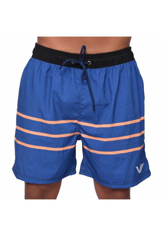 Short elastano masculino azul com linhas - Venore - Short Masculino ...