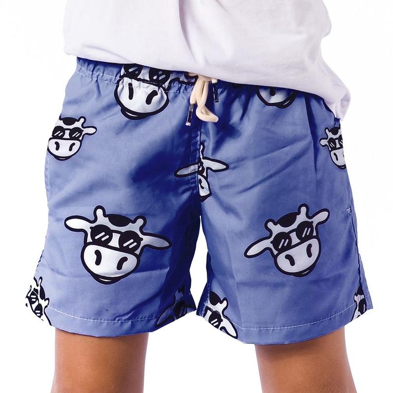 Short Infantil Masculino Praia Azul Caneta Vaca Lôca - Bermuda / Short ...