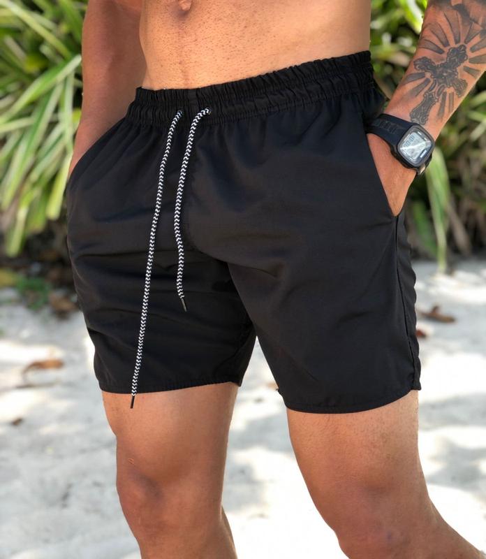 short praia masculino preto - life style - Bermuda e Short de Praia ...