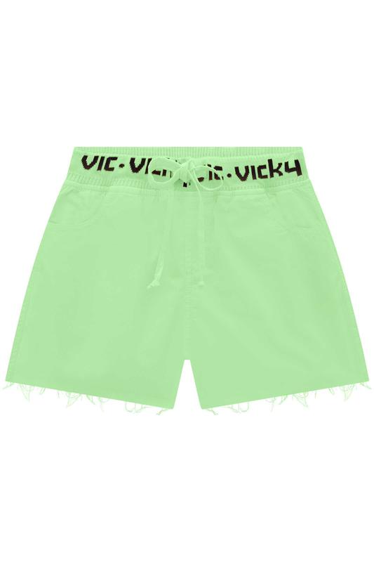 Short Verde Neon V&V - Vic&Vicky - Short Infantil - Magazine Luiza