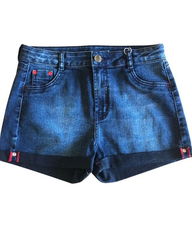 Shorts jeans com barra dobrada juvenil menina - DIMY CANDY - Short ...