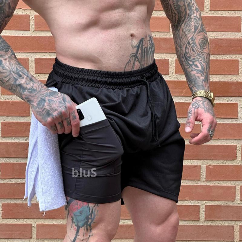 Shorts Masculino Academia 2 em1 Bermuda para Corrida - Blu Shop - Short ...