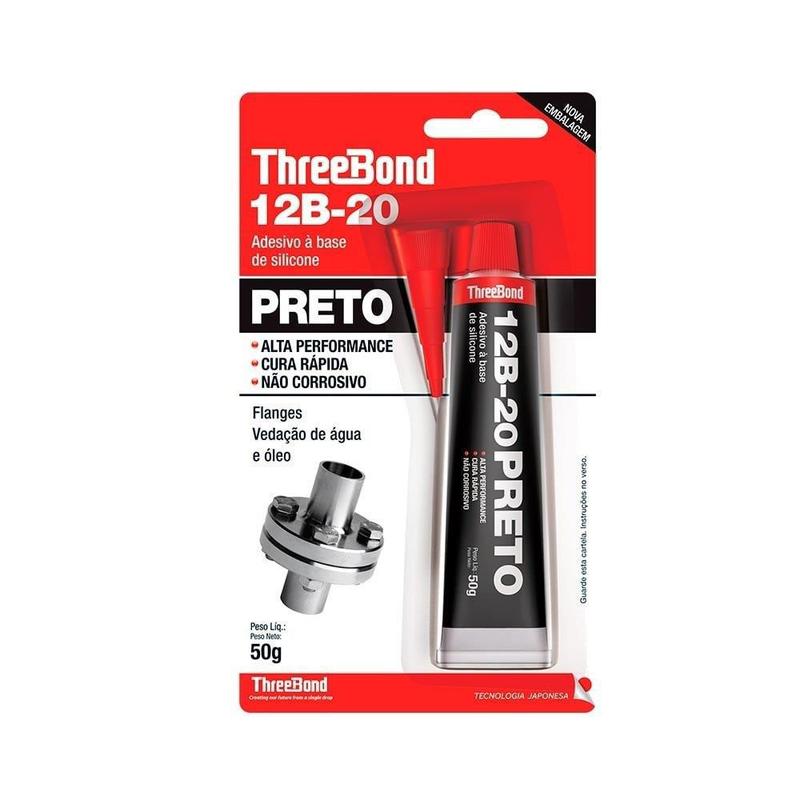 Silicone Three Bond 12b-20 Alta Temperatura Preto Neutro 50g - Silicone Automotivo - Magazine Luiza