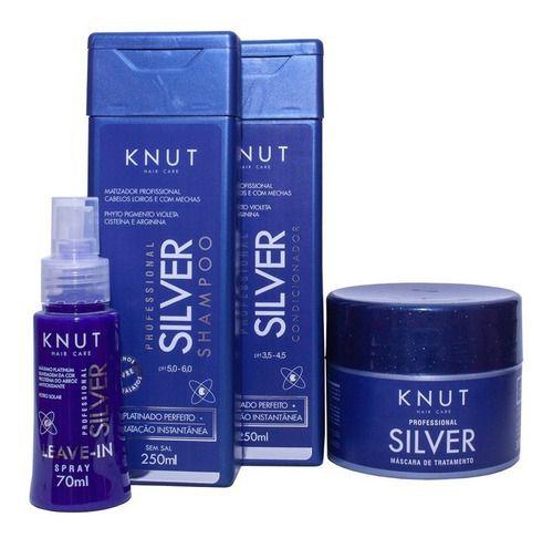 Silver Knut Kit Tratamento Para Cabelos Loiros E Com Mechas - Kit de Tratamento para Cabelos ...