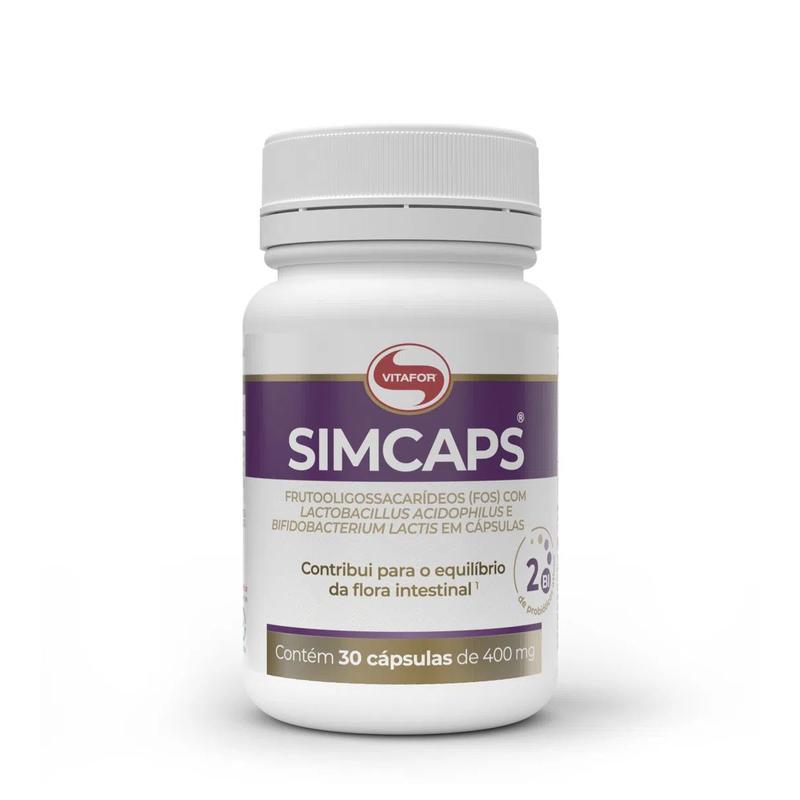 Simcaps 30 Cápsulas 400mg - Vitafor - Lactobacilos - Magazine Luiza