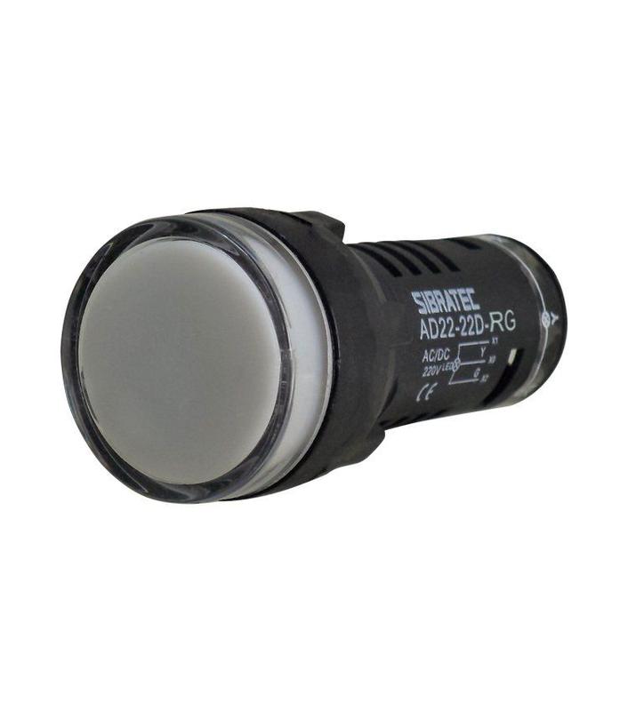 Sinaleiro Bicolor Para Painel em LED Tamanho de 22mm - Modelo AD22-22D ...