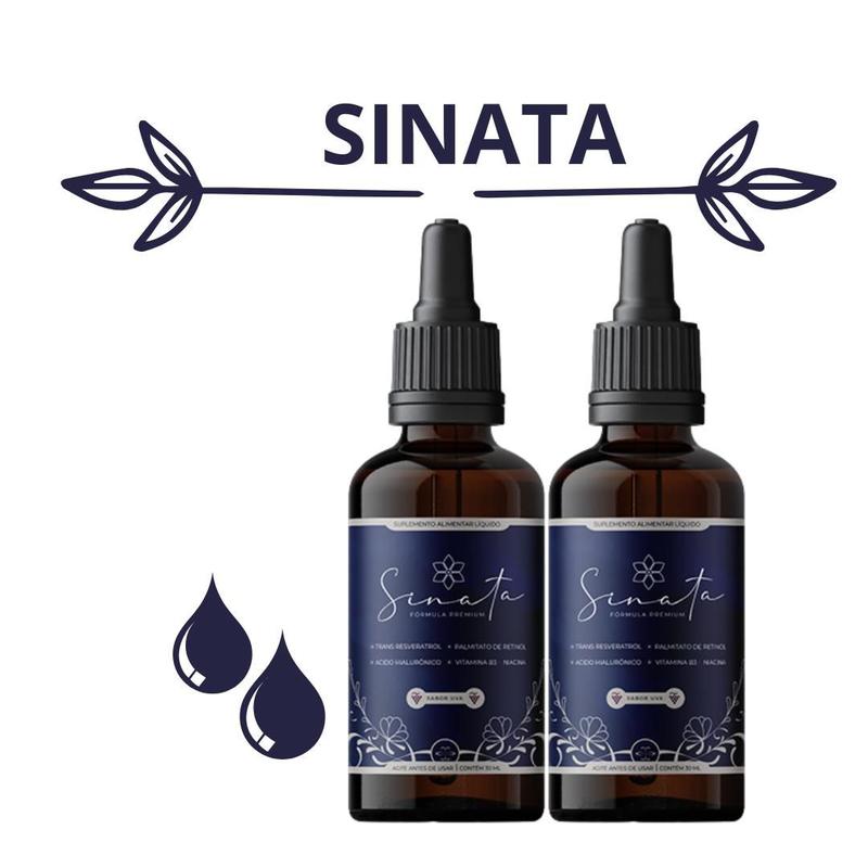 Sinata Gotas Hidratação Natural da Pele 2 Frascos 2 Meses Original ...
