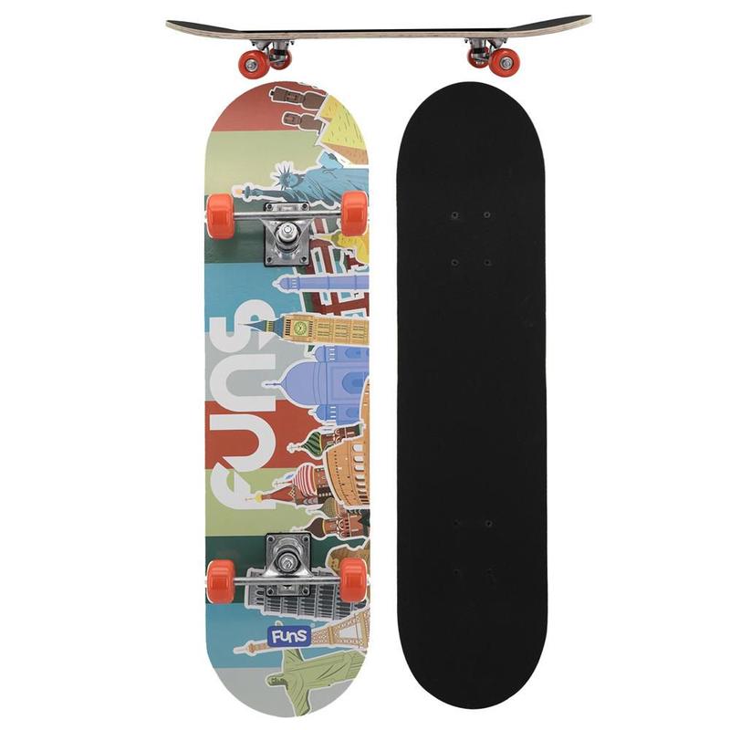 Skate Infantil Juvenil 70cm Completo Montado Suporta 50Kg - Wellmix ...