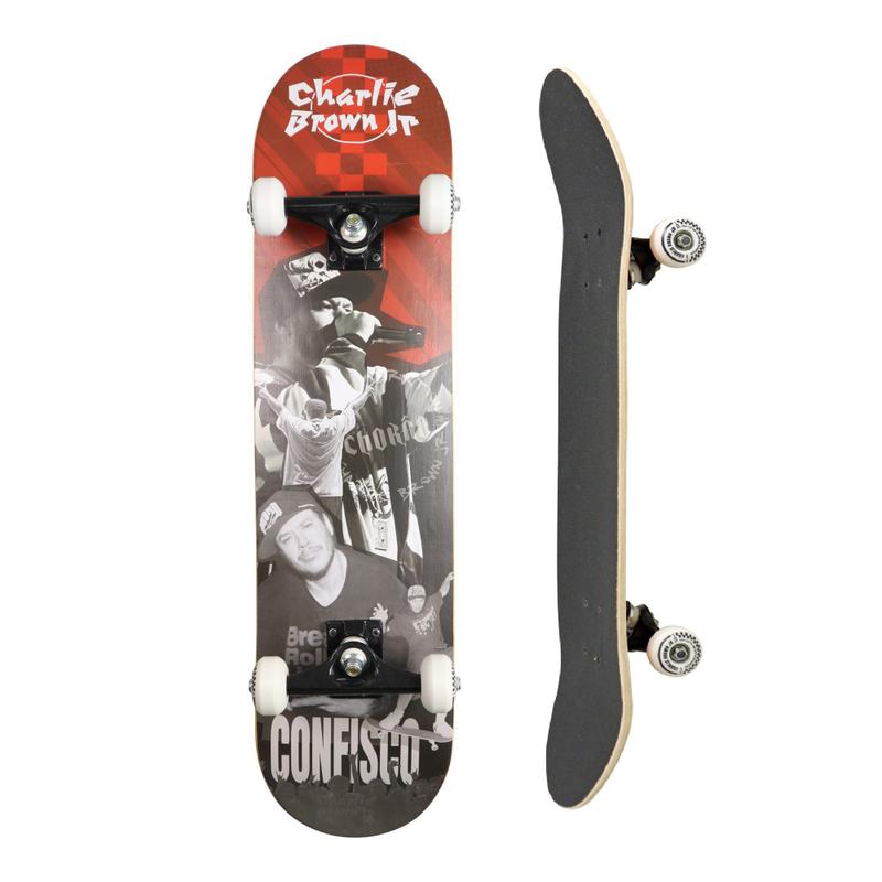 Skate Profissional Charlie Brown Jr Montado Rolamentos ABEC5 Rodas 53mm ...