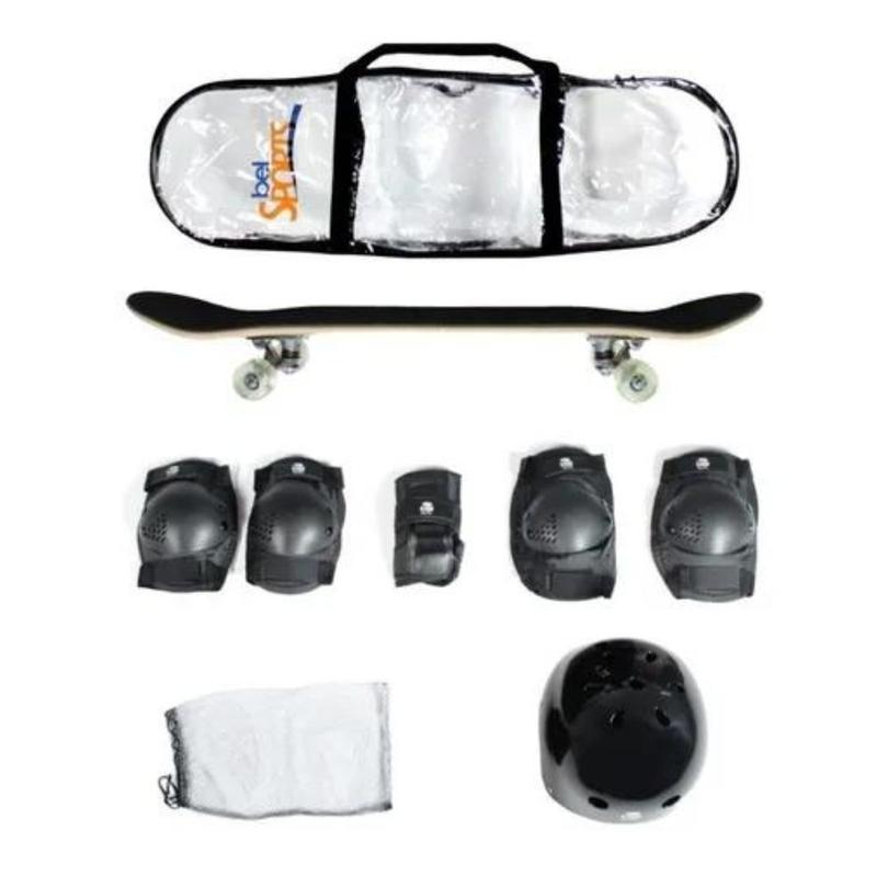 Skate radical infantil semi profissional com kit proteção bel fix ...