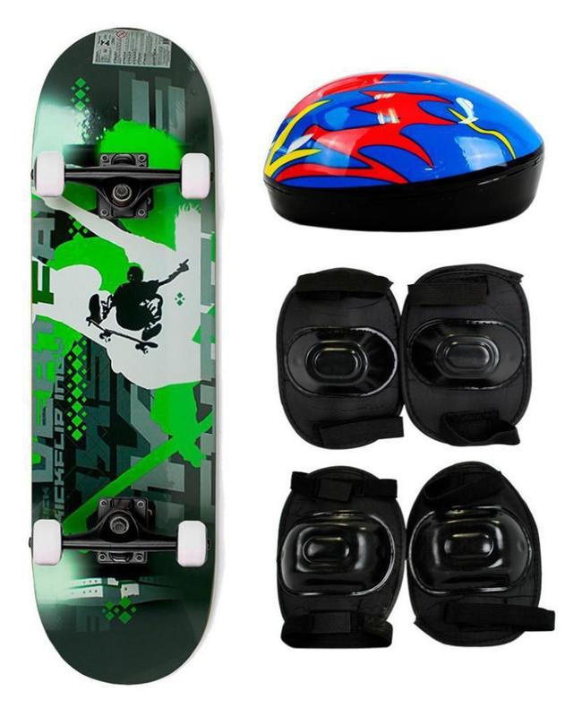 Skate Skateboard Iniciante Completo + Kit Proteção Completo - VMP ...