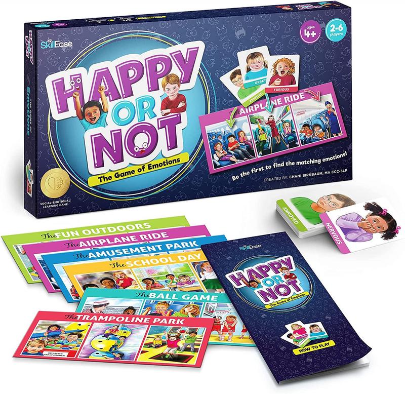 SkillEase Happy or Not Board Game with Emotion Feelings Cards ...