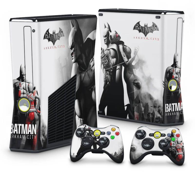 Skin Adesivo Xbox 360 Slim - Batman Arkham City - Pop Arte Skins ...