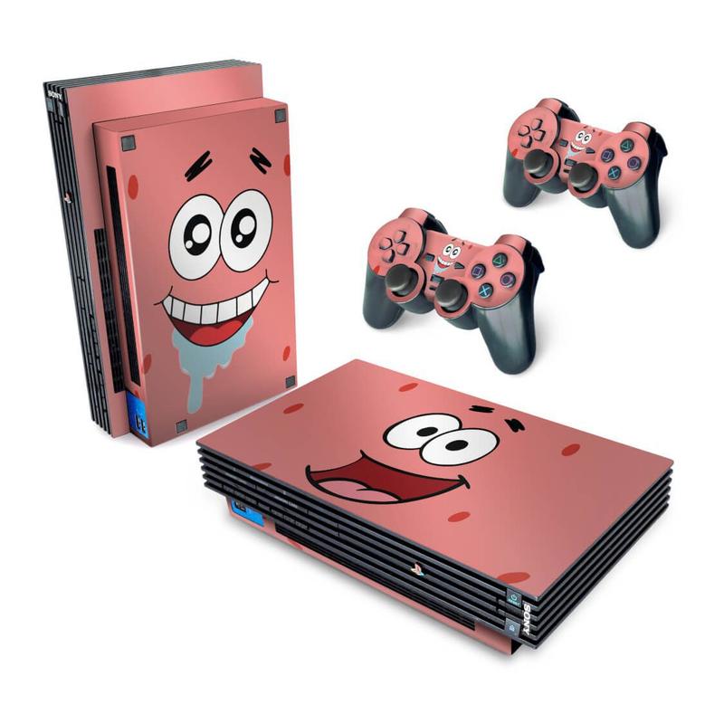 Skin Compatível PS2 Fat Adesivo - Patrick Bob Esponja - Pop Arte Skins ...