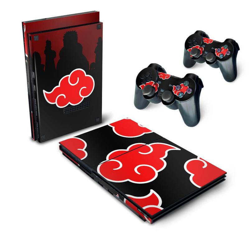 Skin Compatível PS2 Slim Adesivo - Naruto Akatsuki - Pop Arte Skins ...