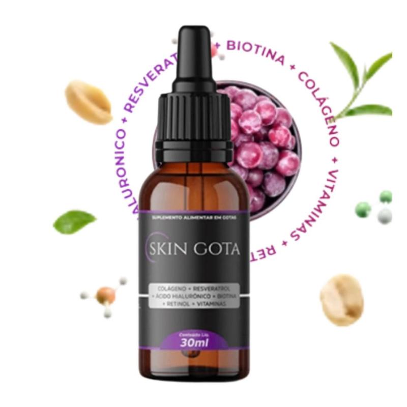 Skin Gota colágeno, retinol, Resveratrol, retinol, Biotina 1 Frasco ...