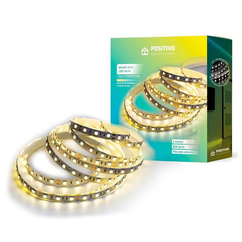 Smart Fita Led Positivo 5 Metros 72W Temperatura de Cor 3000K a 6500K ...