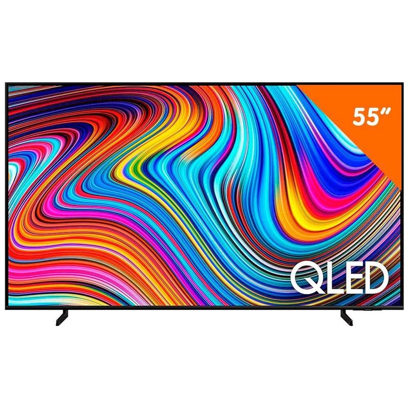 Smart TV 55 QLED 4K Samsung QN55Q60CAGXZD Modo Game Design Slim ...