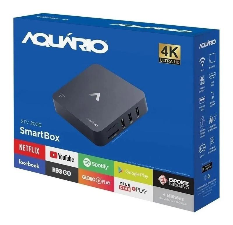 Smart TV Aquário STV-2000 Padrão 4K Rom 8GB com 1GB de memória RAM - AQUARIO - TV 4K Ultra HD ...