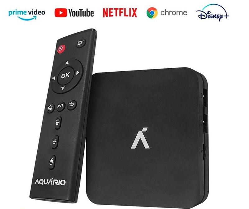 Smart Tv Box Aquário 4K 8GB Disney + E Prime Video Homologado pela ...