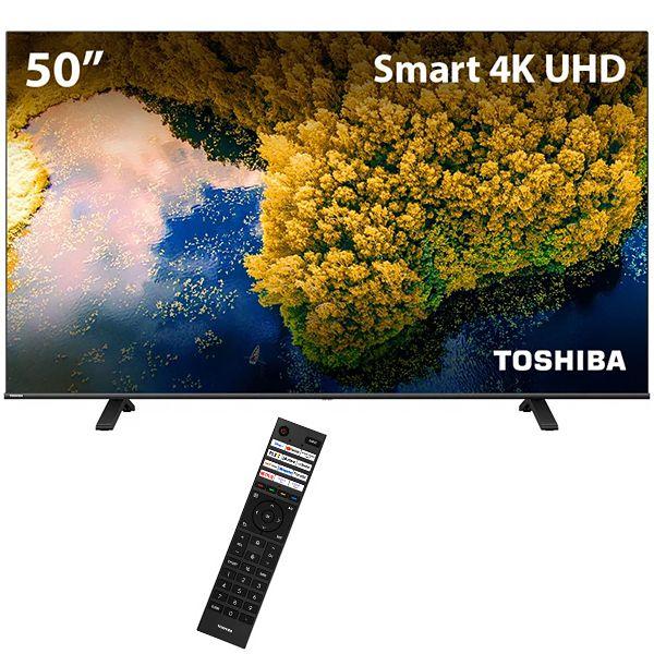 Smart TV Dled 50" Toshiba 50C350LS 4K Ultra HD Wi-Fi e Bluetooth com ...