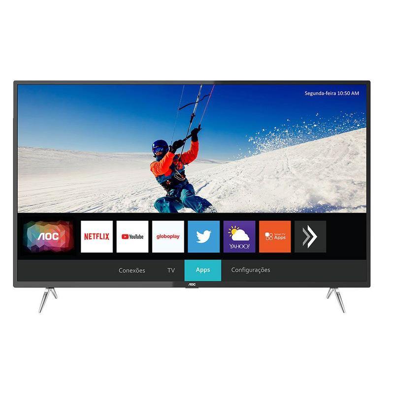 Smart TV LED 4K AOC 50U6295 50 Polegadas UHD 4 HDMI USB Wi-Fi Integrado ...