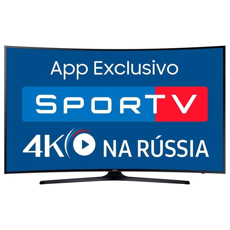 Smart TV LED 55" Samsung Curva UN55MU6300 4K Ultra HD HDR, Wi-Fi, 2 USB ...