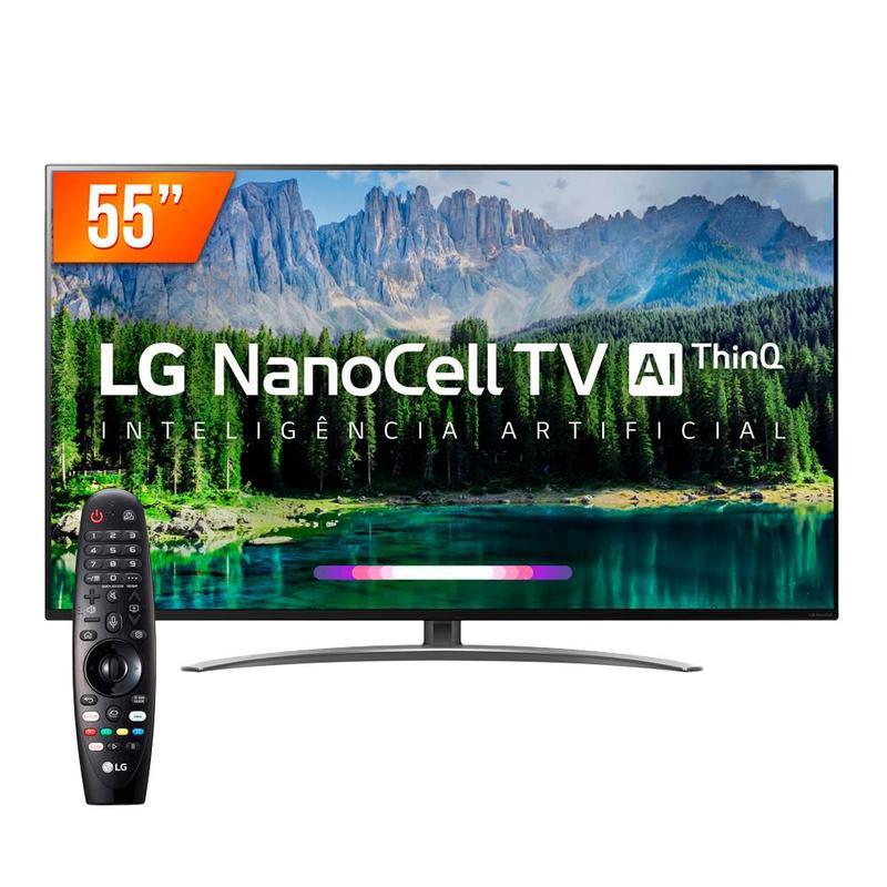 Smart TV LED 55" Ultra HD 4K LG 55SM 8600 NanoCell Thinq AI 4 HDMI 3 ...