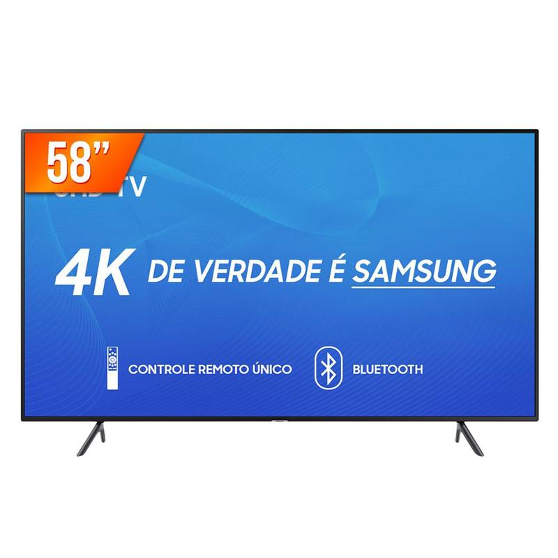 Smart TV LED 58" Ultra HD 4K Samsung RU7100 3 HDMI 2 USB Wi-Fi - TV 4K ...