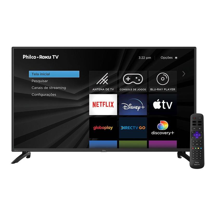 Smart TV LED HD Roku 40 Polegadas Philco 3 HDMI 2 USB Wi-Fi PTV40G65RCH ...