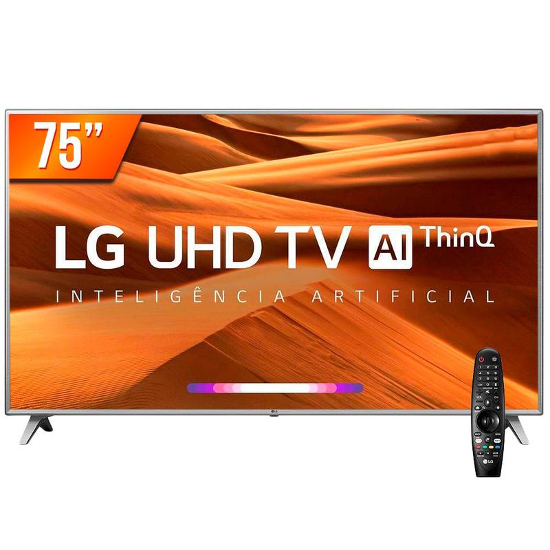 Smart TV LED PRO 75'' Ultra HD 4K LG 75UM 751 4 HDMI 2 USB Wi-fi ...