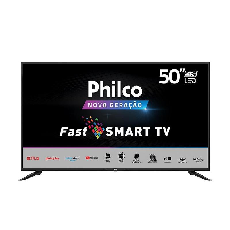 Smart TV Philco 50 Polegadas LED 4K UHD PTV50N10N5E , 4 HDMI, 2 USB ...