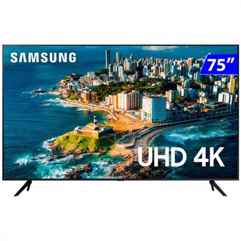 Smart TV Samsung 75 Polegadas uhd 4K Wi-Fi Tizen HDR10 + UN75CU7700GXZD ...