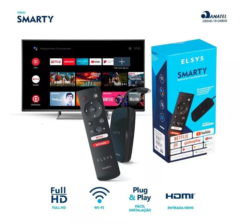 Smart Tv STICK Elsys Full Hd 8gb Memória Ram 1gb - Streaming - Magazine ...
