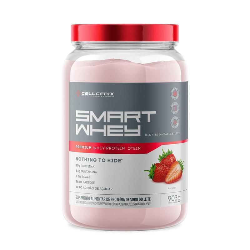 Smart Whey Triple Whey Protein Zero Lactose 903G - Cellgenix - Massa ...