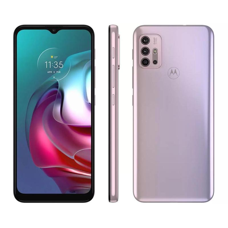 Smartphone Android 12 Moto G30 Branco Perolado Motorola QuadCam Octa ...