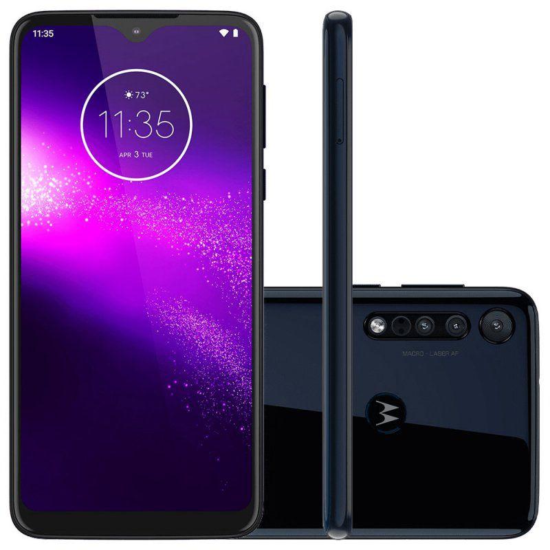 Smartphone Motorola One Macro 64GB RAM 4GB Azul Espacial Tela 6,2" HD ...
