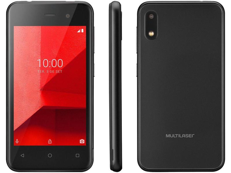 Smartphone Multilaser E Lite 16GB Preto 3G - Quad-Core 512MB RAM Tela 4 ...