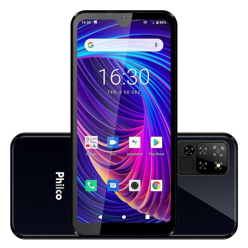 Smartphone Philco Hit P8 Dark Blue, 64GB, Tela 6", Multi Cam 13 MP + 2x ...
