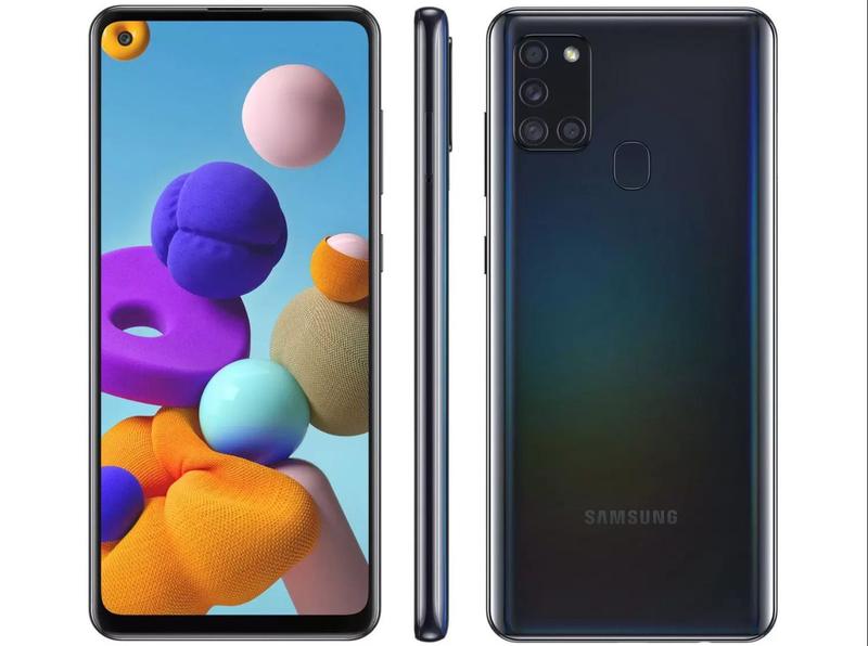 Smartphone Samsung Galaxy A21s Dual SIM 64 GB Preto 4 GB RAM - Galaxy ...