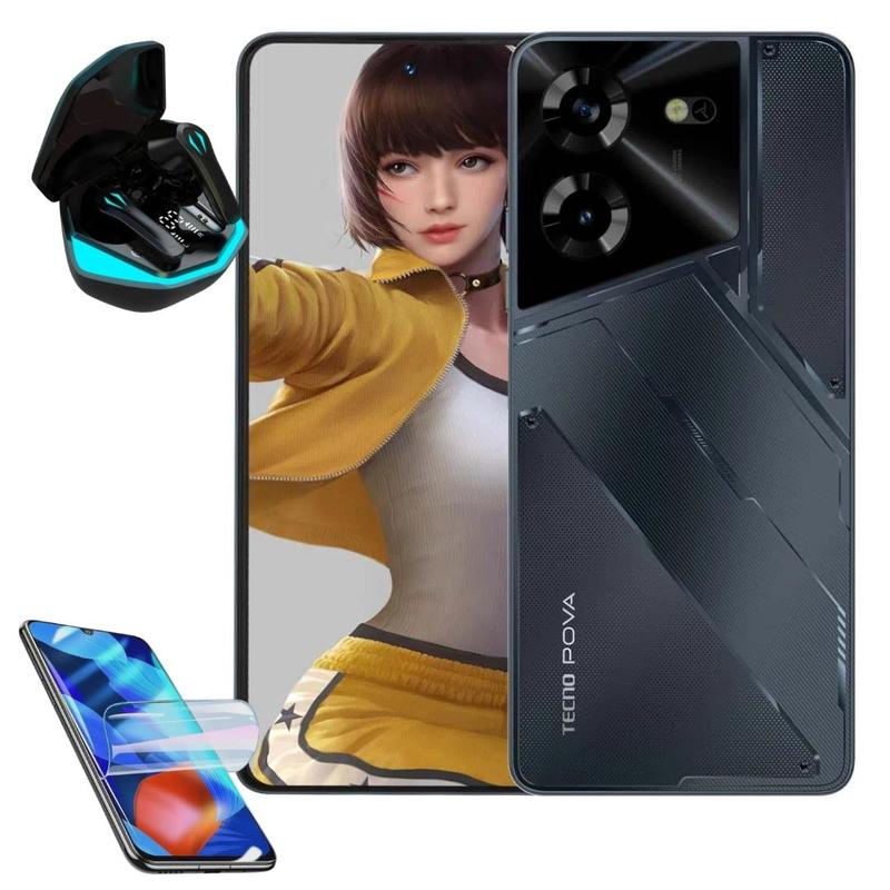 Smartphone Tecno Pova 5 Black Free Fire Edition com Fone Bluetooth e Pelicula - Octa core 256gb ...