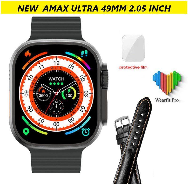 Smartwatch Amax Ultra Max Série 8 Puls Couro 49mm 2 pulseiras ...