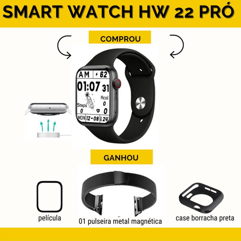 Smartwatch hw 22 pró + brindes - VGM - Smartwatch e Acessórios ...