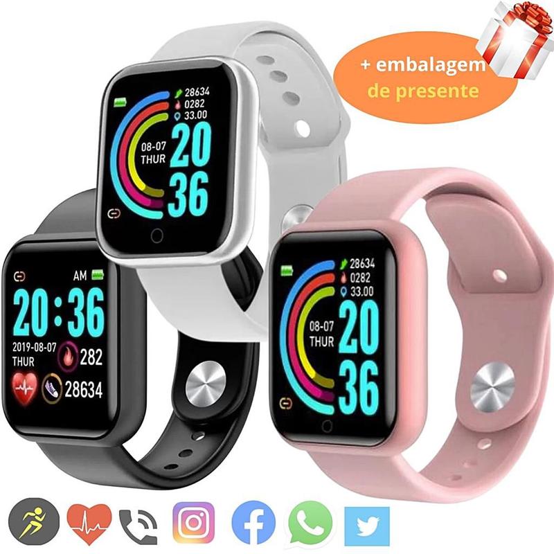 Smartwatch P/ Celular Universal Ios Android + Caixa Presente - Santiago ...