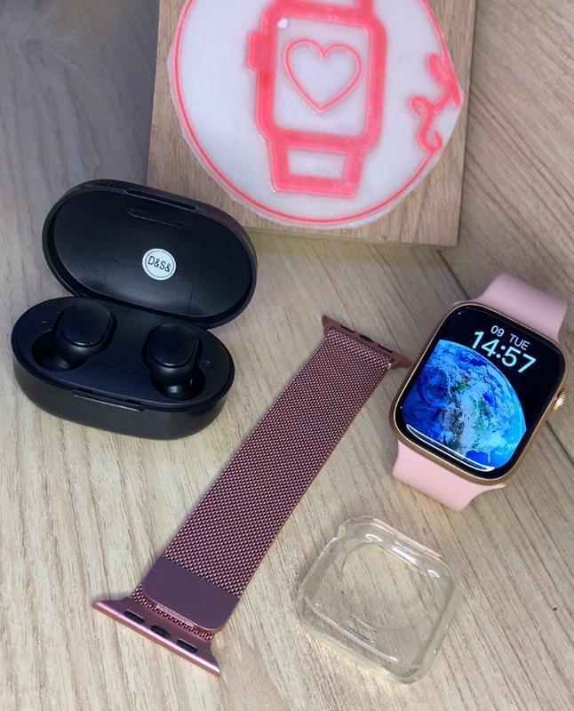 Smartwatch W28 PRO 45mm + 1 Fone de ouvido Bluetooth + 1 Pulseira de ...