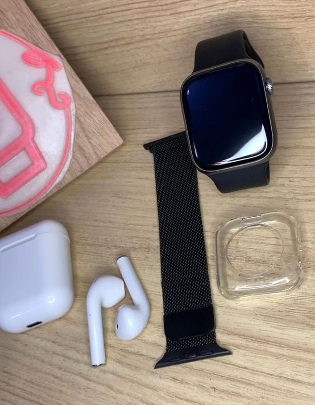 Smartwatch W28 PRO 45mm + 1 Fone de ouvido Bluetooth + 1 Pulseira de ...