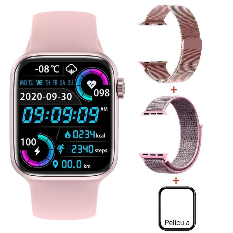 Smartwatch W28Pro Serie 8 I wo + 2 pulseiras + pelicula- Original ...