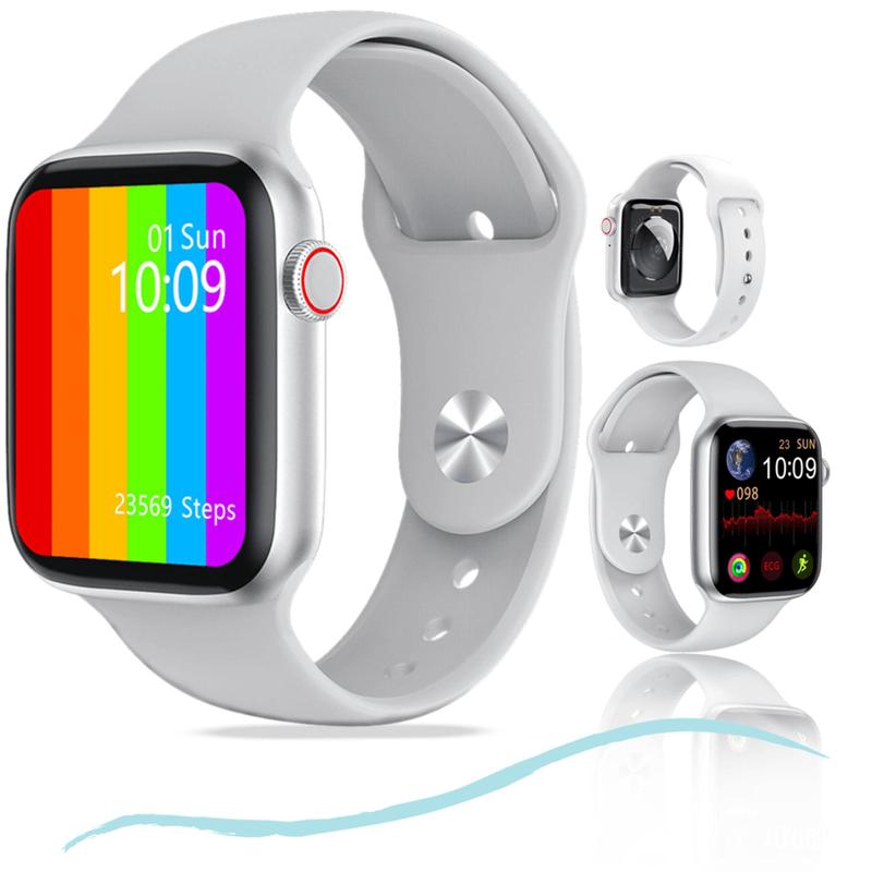 Smartwatch W56 Lite Troca Pulseira Faz Ligação Tela Infinita Branco ...