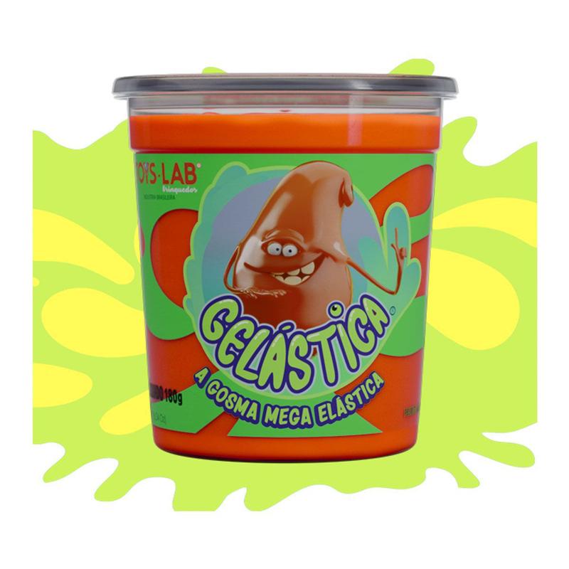 Smile Gosma Laranja 180g Gelástica Mega Elástica - Toys Lab - No Magalu ...